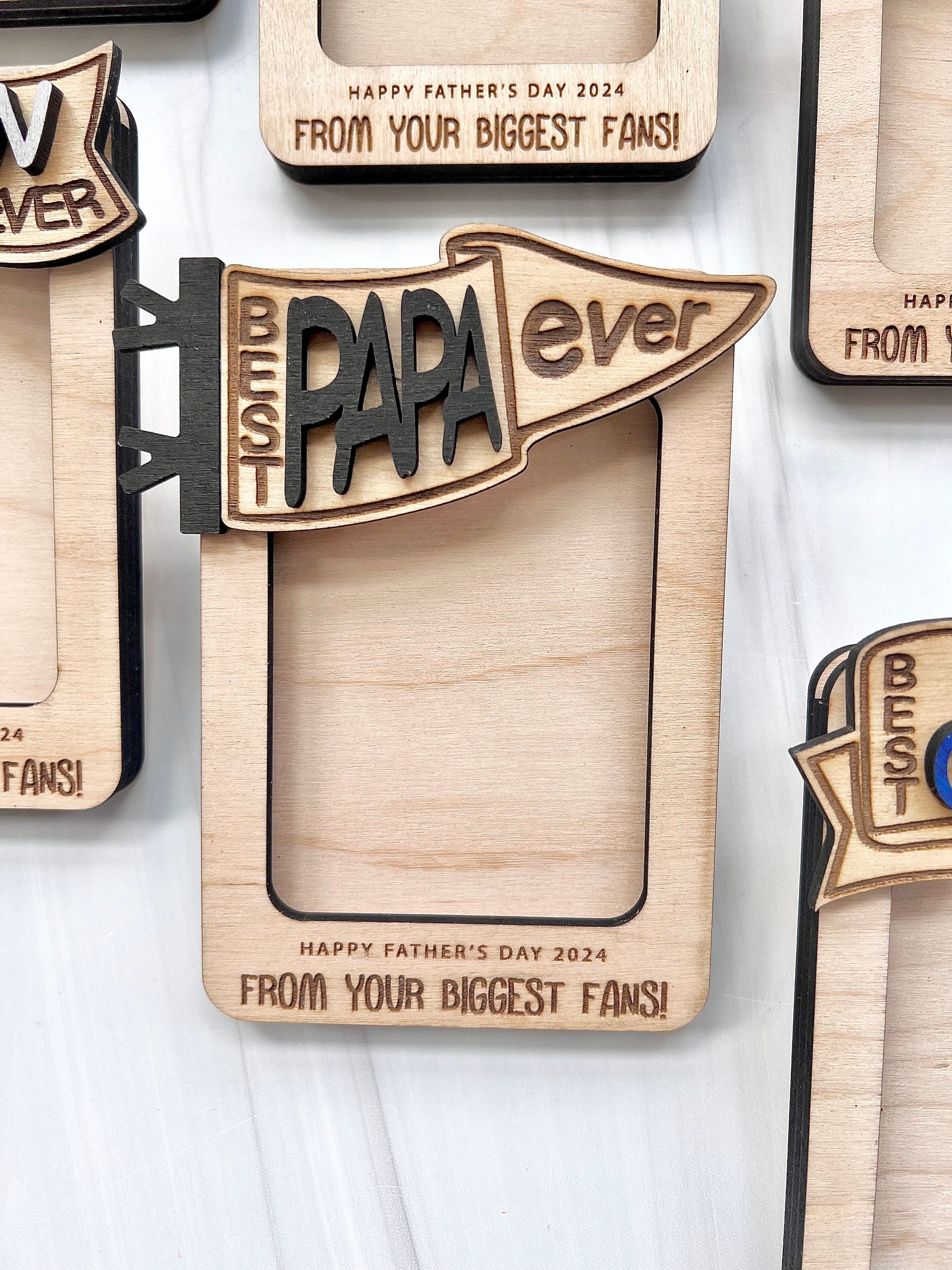 Father's Day Visor Clip Father's Day Magnetic Frame for Photo Father's ...