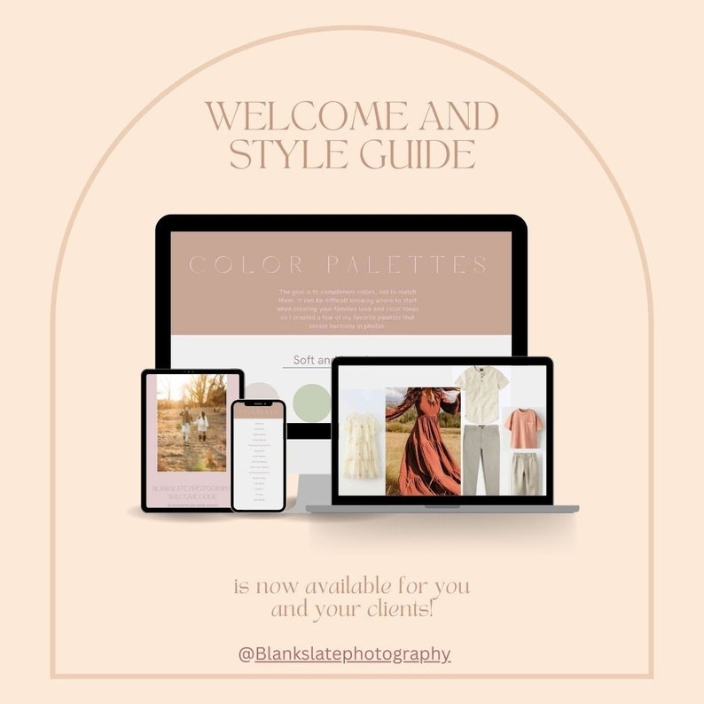 Welcome and Style Guide Template for Family and Lifestyle Photographers ...