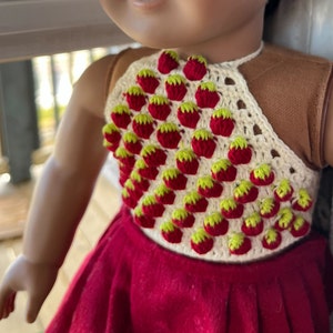 Crochet Pattern for Strawberry Stitch Halter Top for 18" Dolls - Etsy