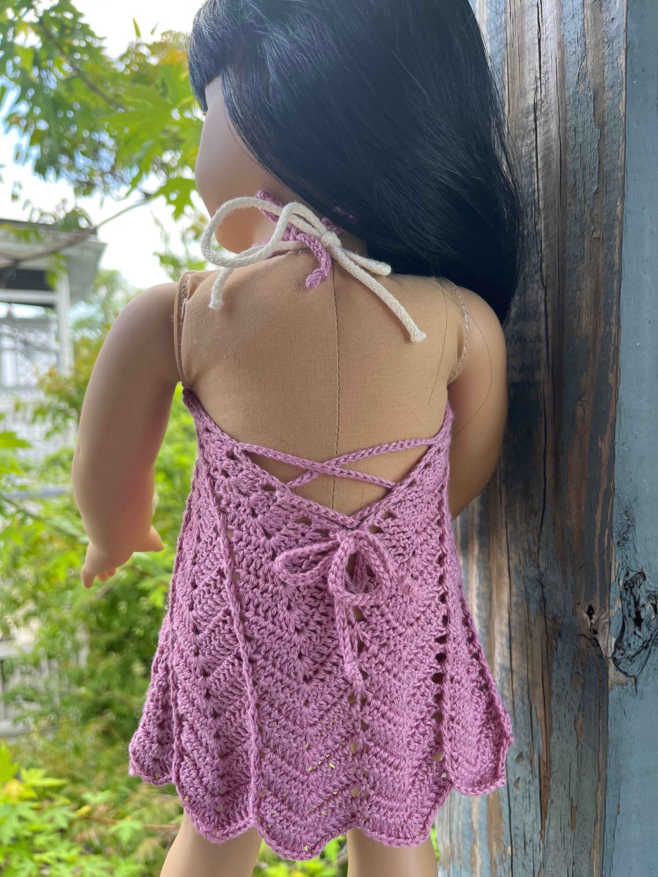 Clamshell Crochet Dress for 18 Dolls - Etsy