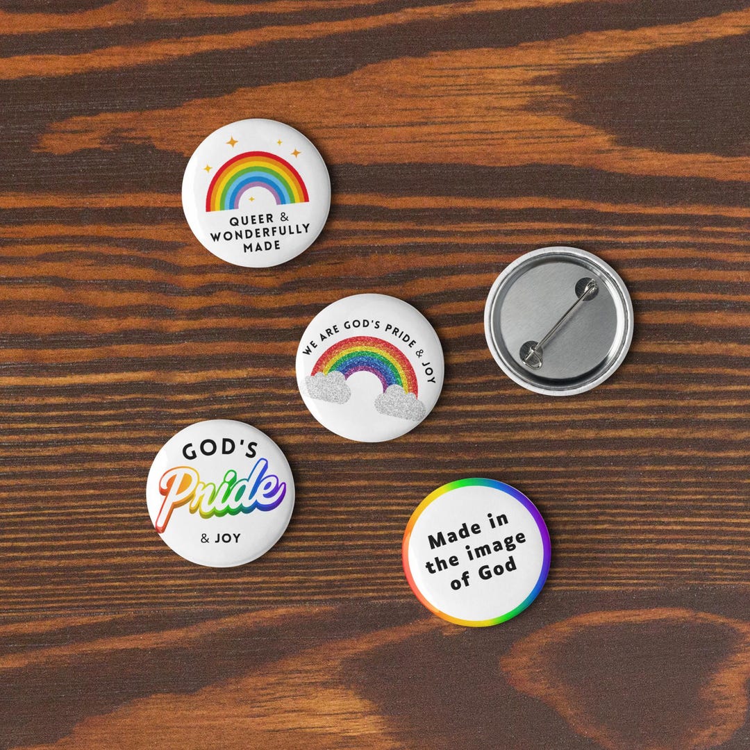 Pride Rainbow Pin Button Set - LGBTQ+ Advocacy Pins - Minimalist Pride ...