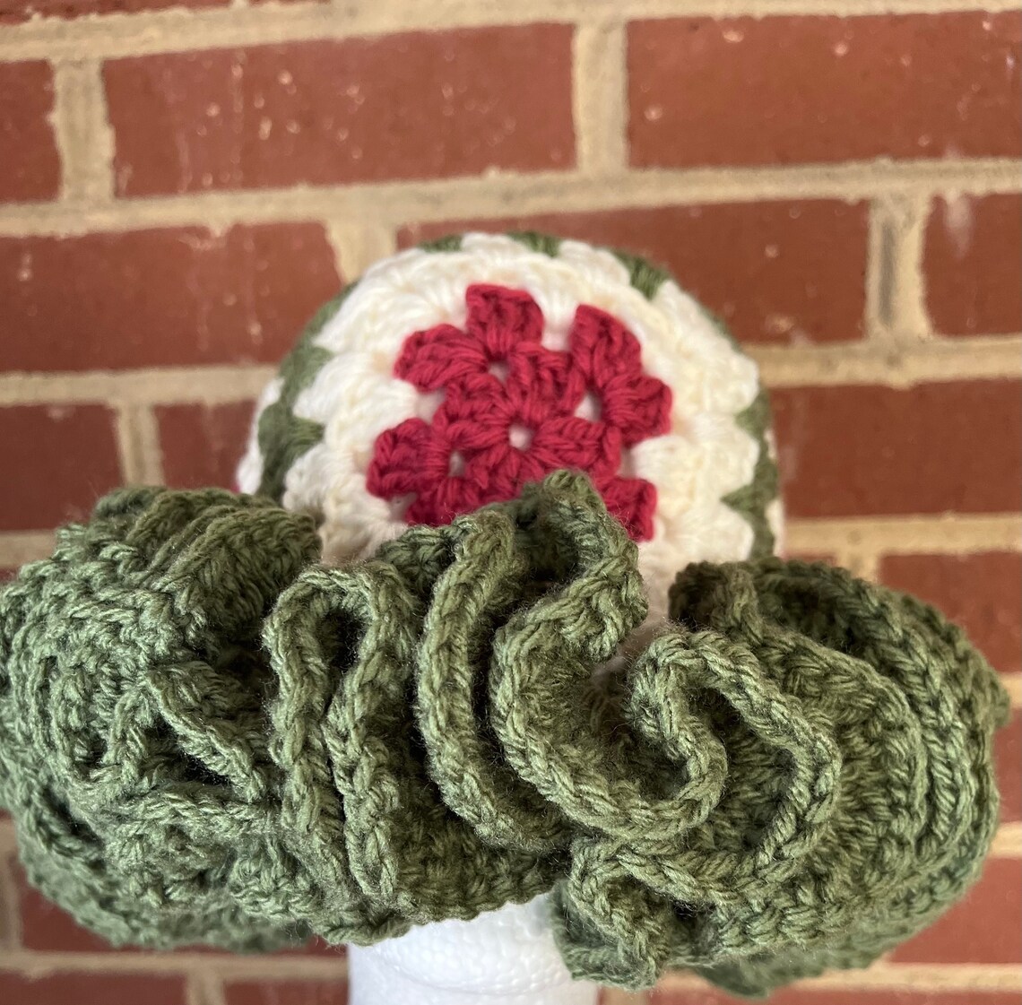 Crochet Granny Square Ruffle Hat - Etsy