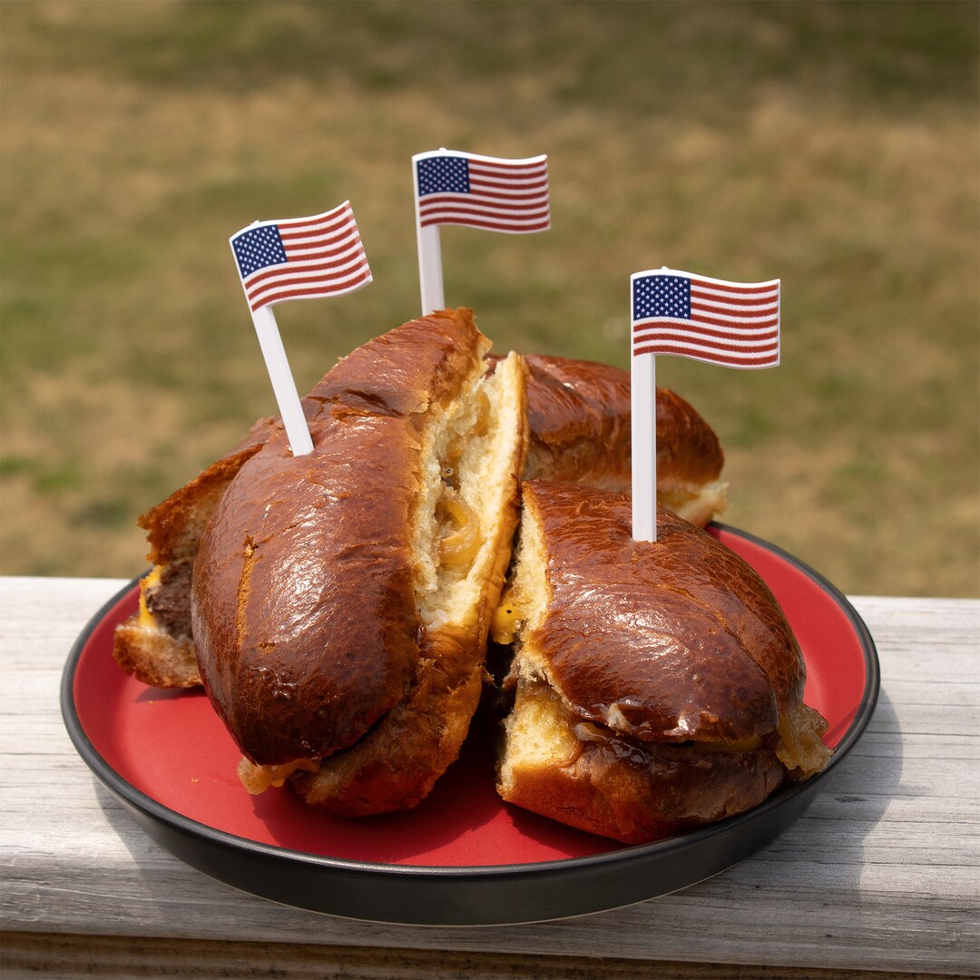4th of July, American Flag Food Pick and Cocktail Garnish Stick ...