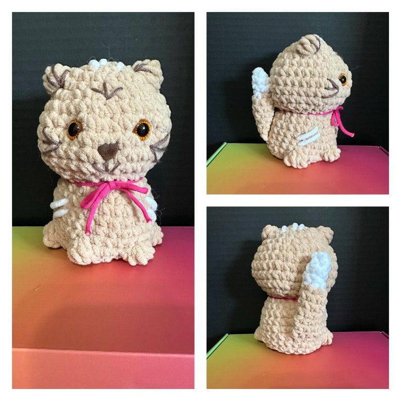 Sitting Kitty Kat Crochet Stuffed Animal - Etsy