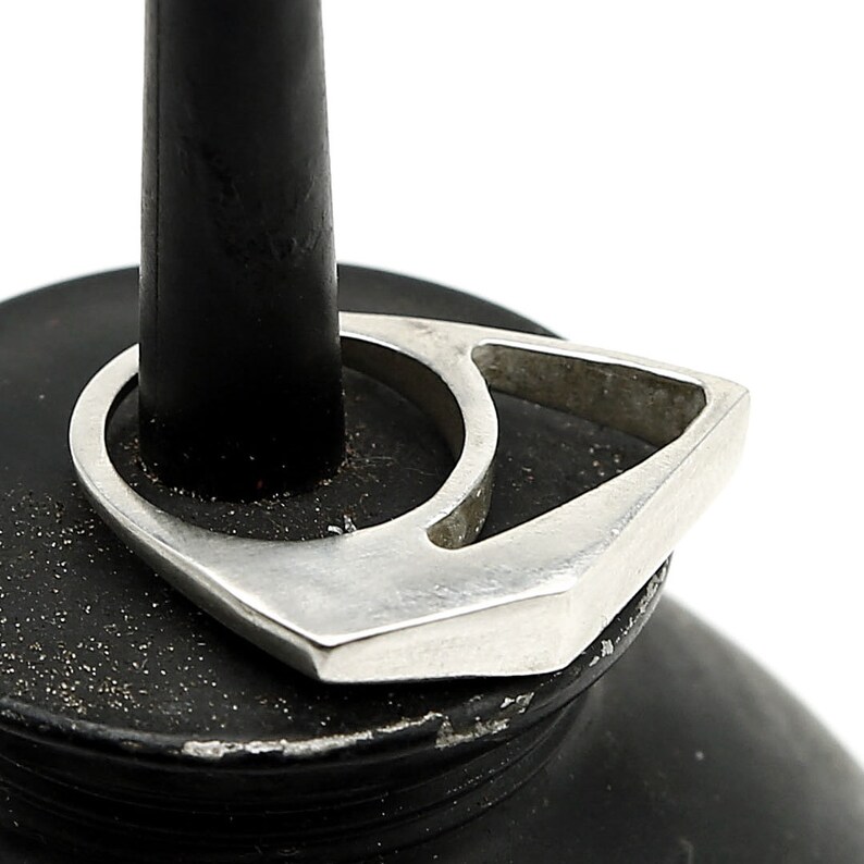 Slice Ring in Sterling Silver by Queens Metal - Geometric Ring - Etsy