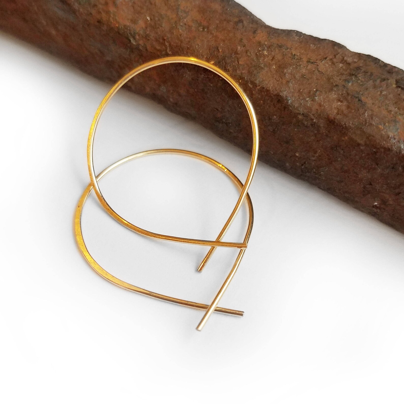 Mini Perfect Hoops in Gold - Small Minimalist Everyday Lightweight Hoop ...