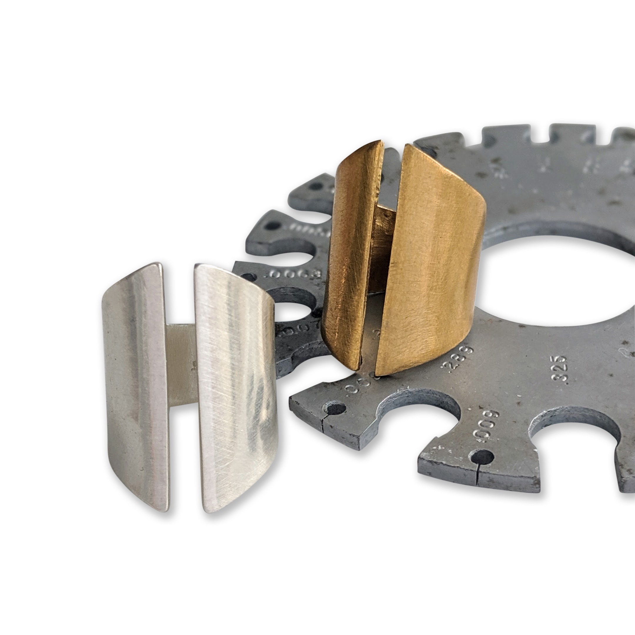 Shield Ring in Brass A Large Sleek Modern Ring Handmade - Etsy Australia