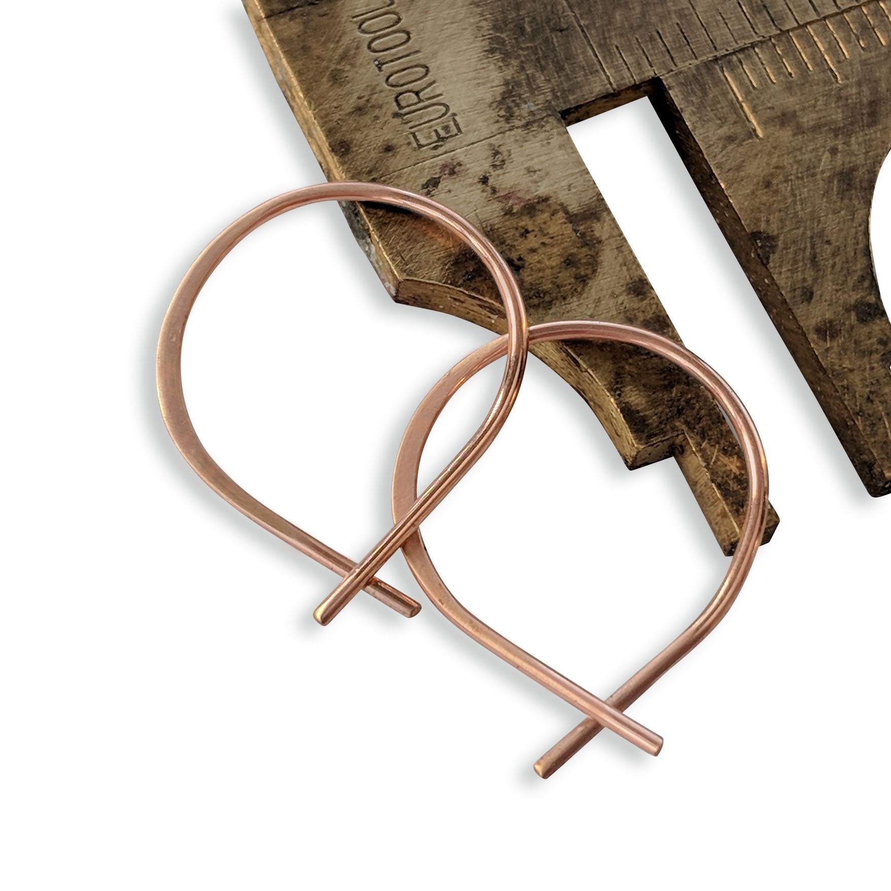 Super Tiny Perfect Hoops in Rose Gold Small Huggie | Etsy