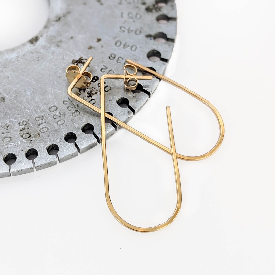 Slim Hoops in 14K Gold Fill - Small Minimalist Everyday Lightweight ...