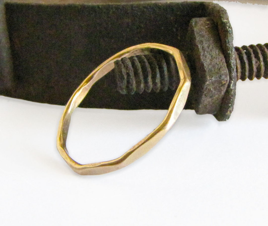 Gold Fill Ring - A Single Stackable Band in Gold Fill - Narrow Stacking ...