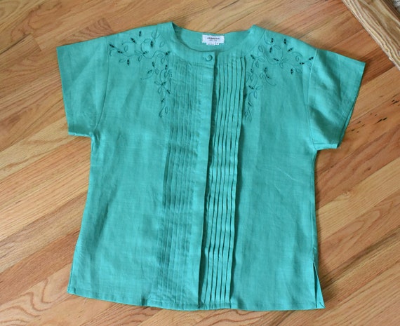 EMERALD Green 1980's Vintage Bright Green Teal Pure L… - Gem EMERALD Green 1980's Vintage Bright Green Teal Pure L… - Gem