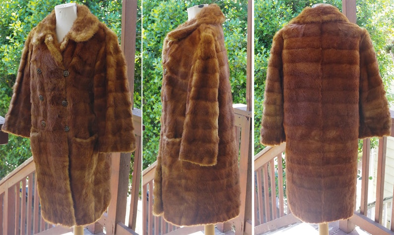 AMAZING 1940's 50's Rare Vintage Brown Mink Grey | Etsy