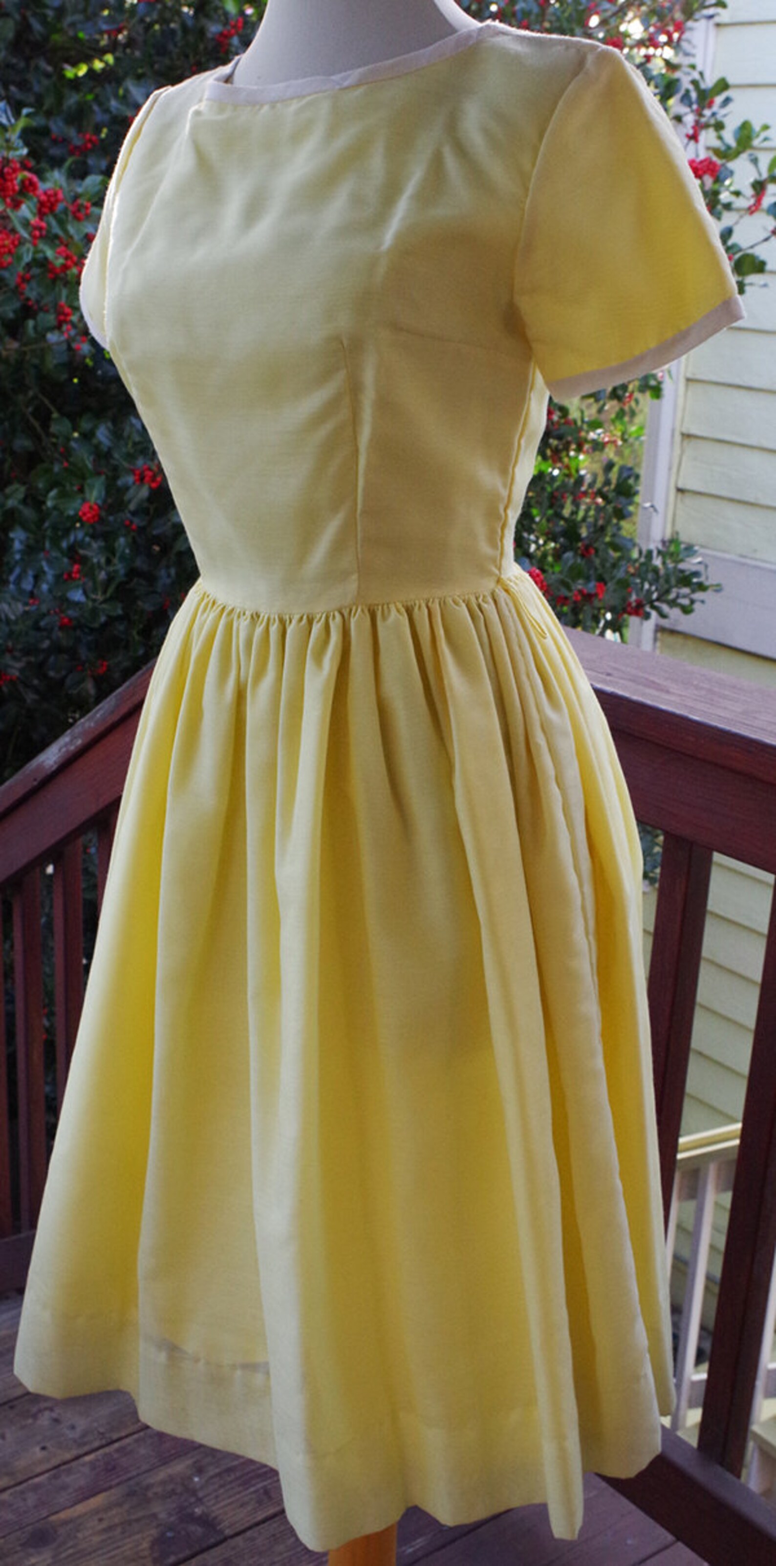 SANDRA Dee 1960's Vintage Light Yellow Dress With Short - Etsy UK