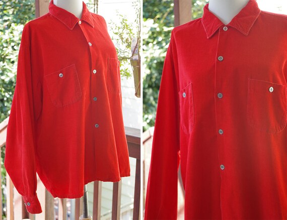 TOMATO Red 1950's Vintage Men's Classic Bright Red Co… - Gem