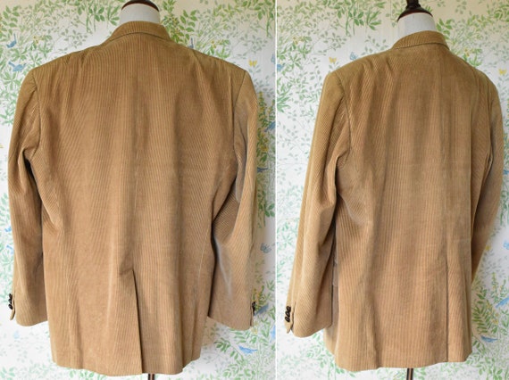 PROFESSOR 1980's Vintage Preppy Tan Brown Cotton Cord… - Gem