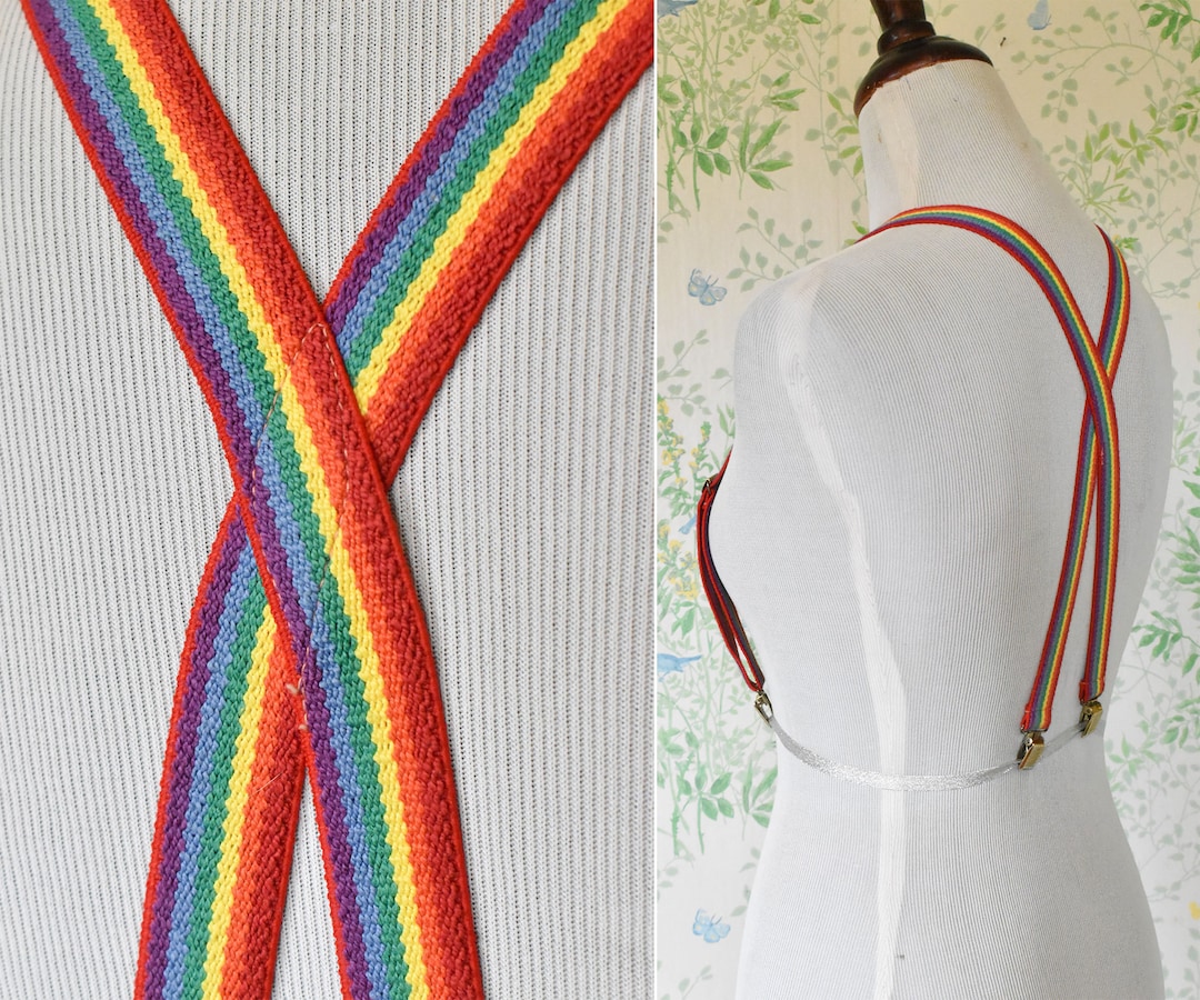 Over the RAINBOW 1970's 80's Vintage Bright Colorful Adjustable ...