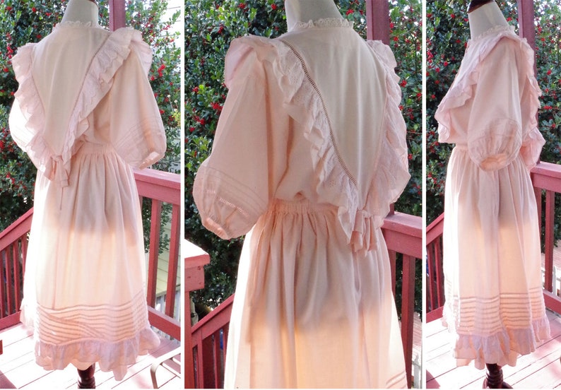 POWDER Puff 1980's Vintage Pastel Pink Victorian Revival | Etsy