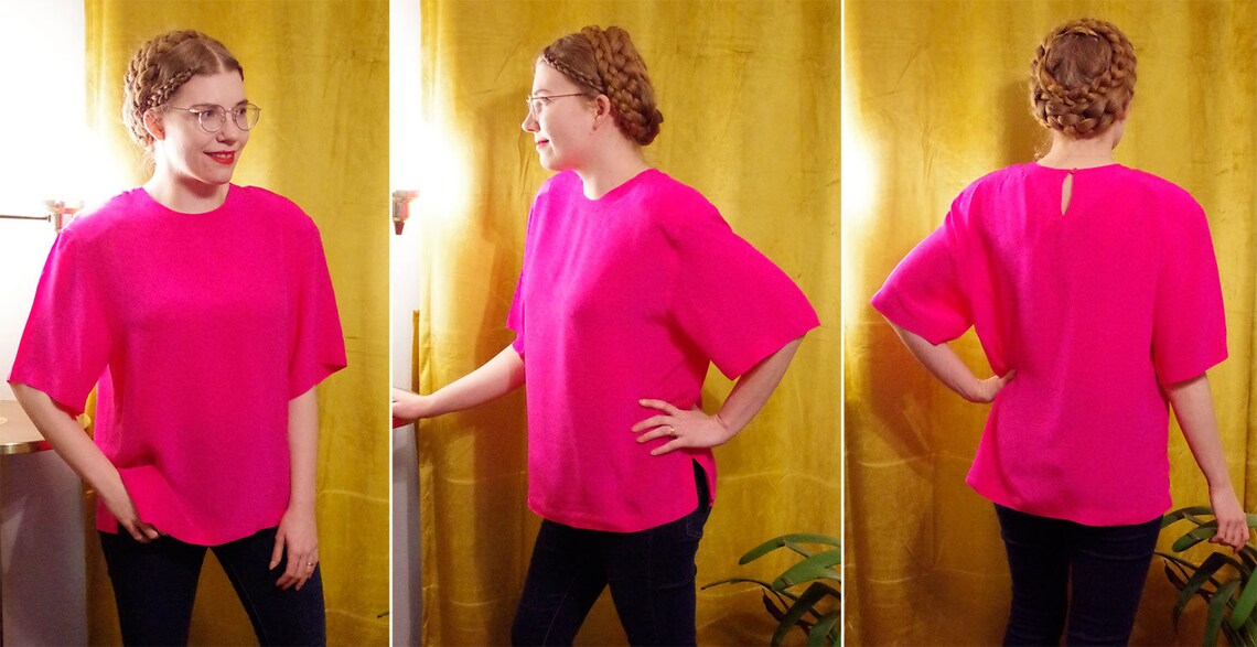 HOT Pink 1980's 90's Vintage Bright Solid Bright Pink - Etsy