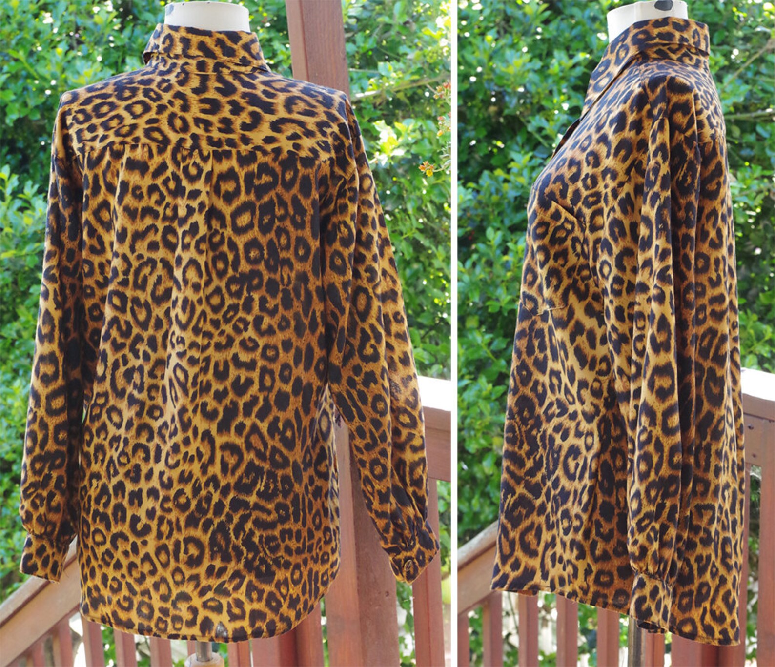 The CHEETAH 1980's 90's Vintage Animal Print Rayon - Etsy