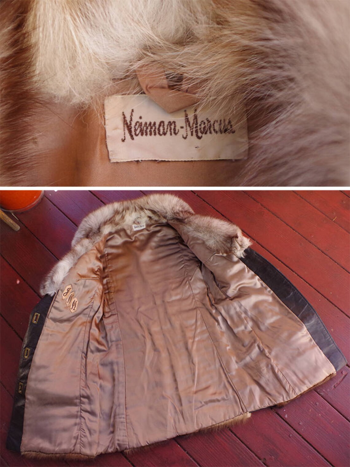 Striped MINK 1960's 70's Vintage Dark Brown Natural - Etsy