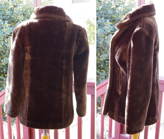 DARK Chocolate 1960's 70's Vintage SUPER Fuzzy Faux F… - Gem
