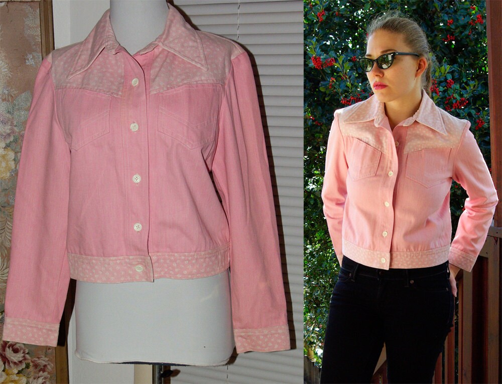 Pretty in PINK 1980's 90's Vintage Cropped Pink Jean | Etsy