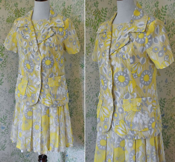 Sunshine PSYCHEDELIC 1960's 70's Vintage Bright Yello… - Gem