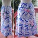 HONOLULU 1980's Vintage Blue White Pink Tropical Floral - Etsy