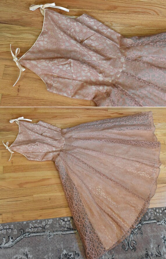 TEA Rose 1950's Vintage Pretty Desert Rose Pink Flora… - Gem