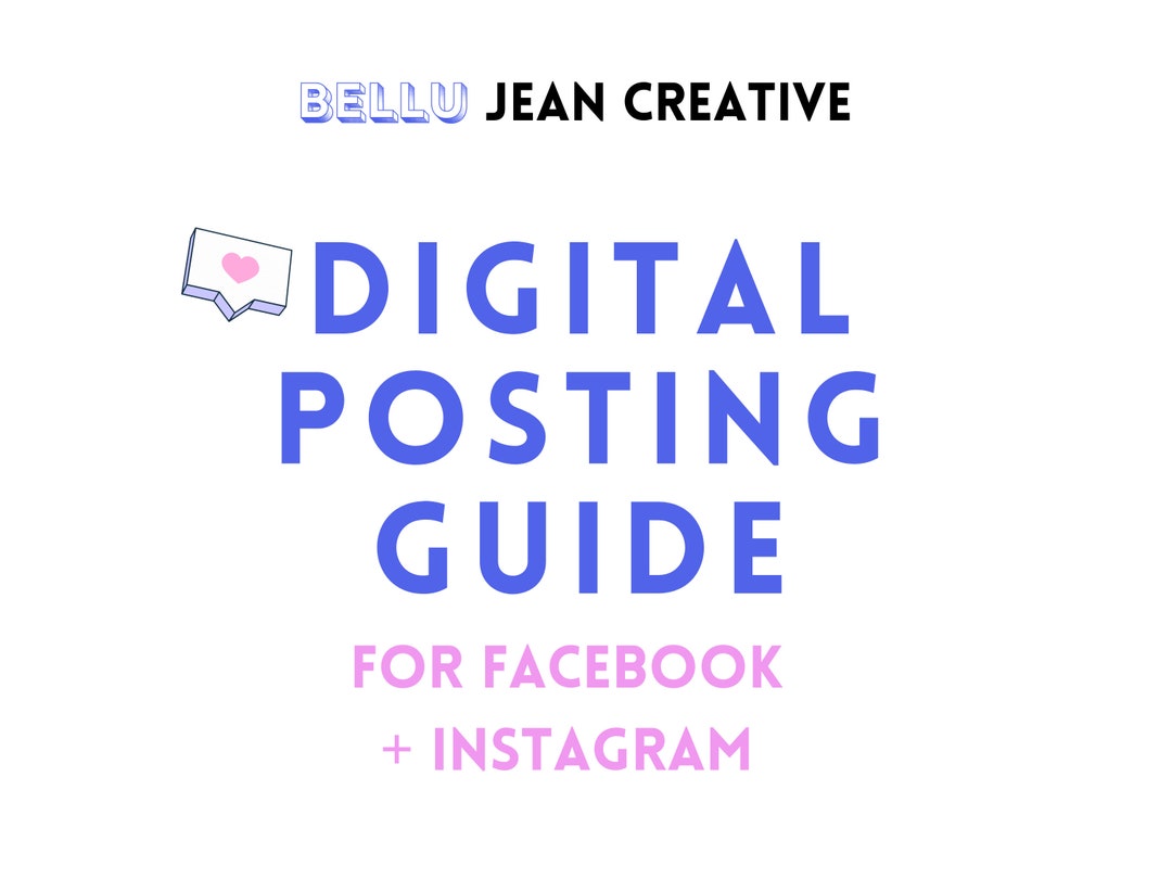 The Instagram and Facebook Posting Guide - Etsy
