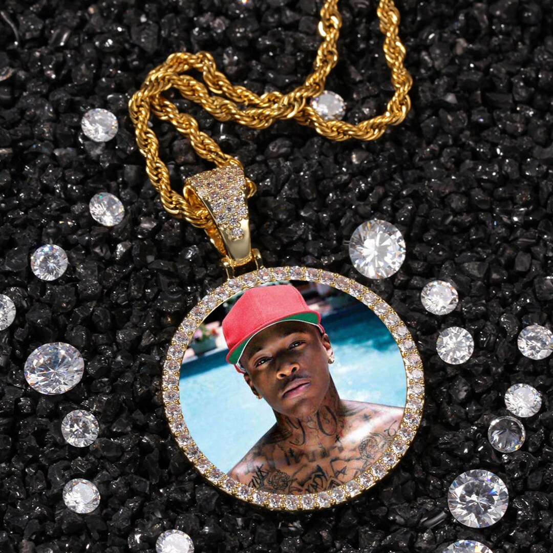 Hip-hop Inspired Solid DIY Photo Necklace With Zirconia Creative ...