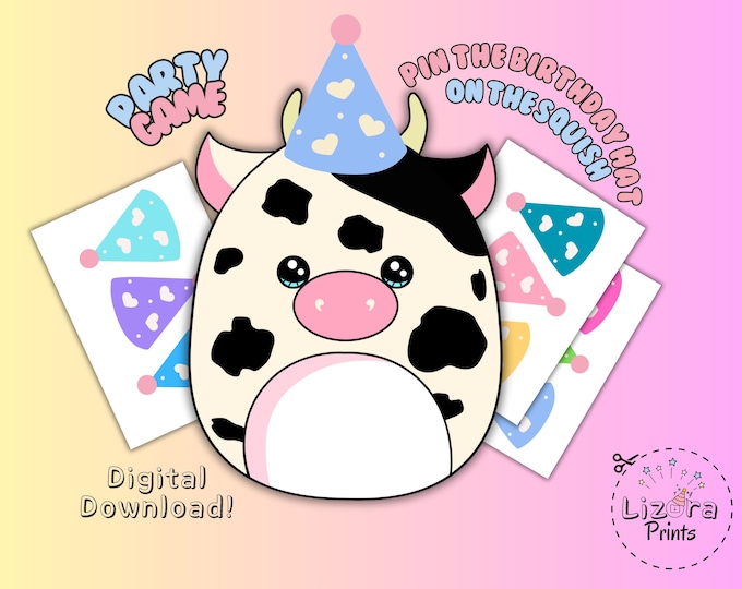 Squishmallow Birthday Game~pin the Crown - Etsy Australia