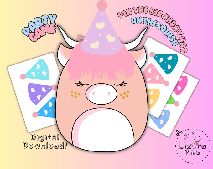Squishmallow Birthday Game~pin the Crown - Etsy Australia
