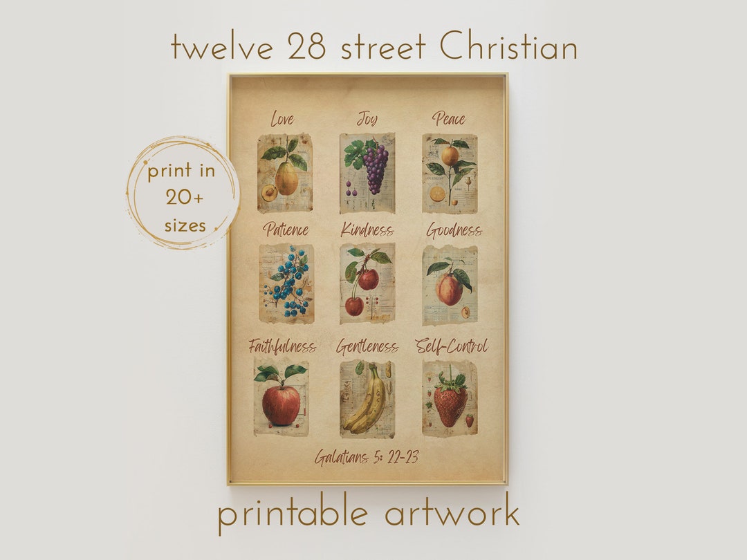 AD105 PRINTABLE /fruits of the Spirit Wall Art, Instant Download ...