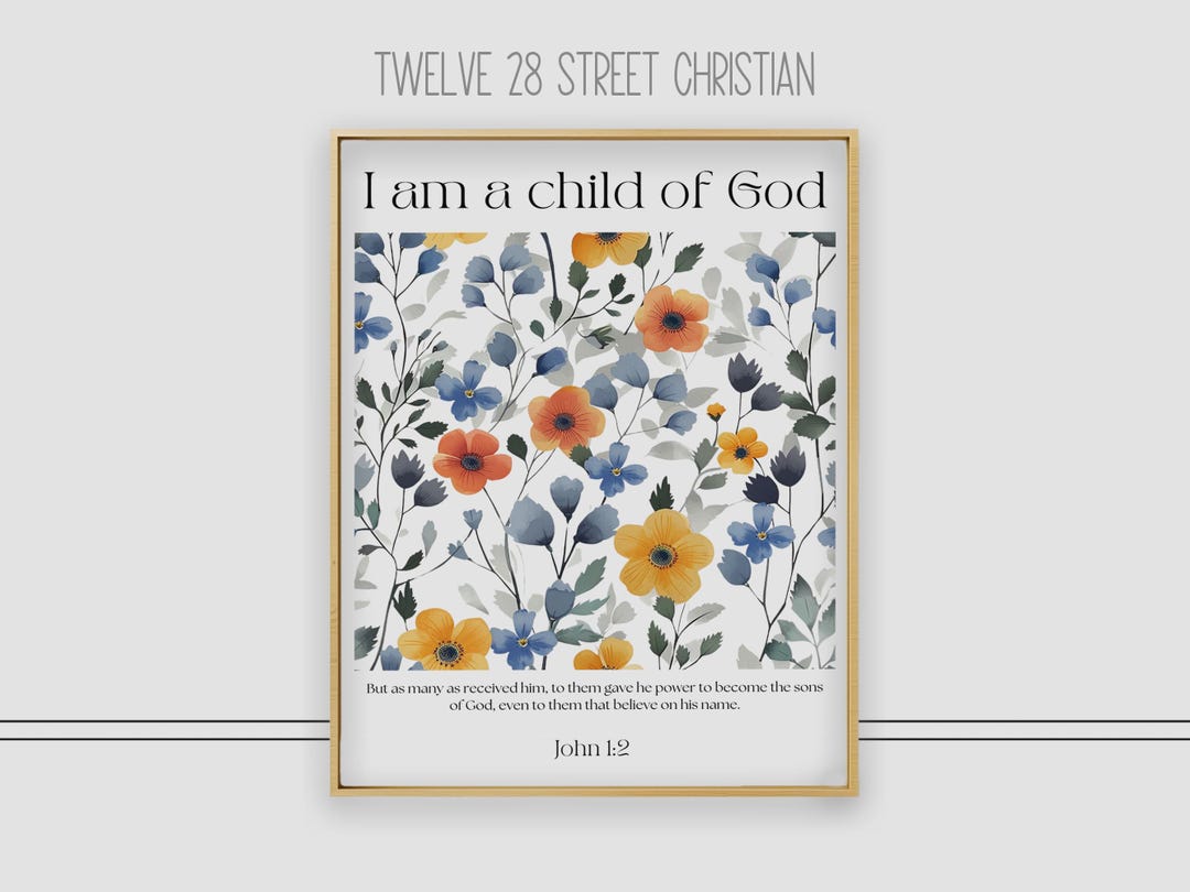 PRINTABLE I Am a Child of God, Instant Download, Christian Printable ...