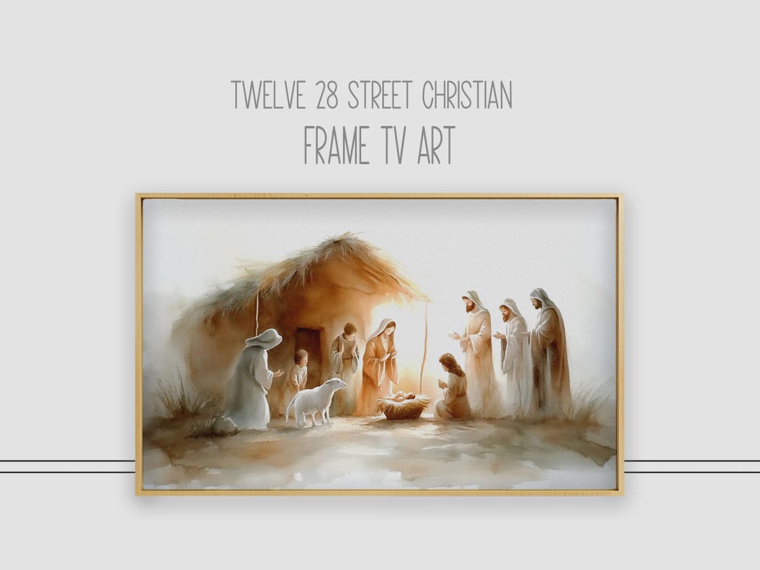 Nativity Scene Frame TV Art: Christian Christmas (digital Download) - Etsy