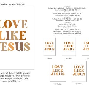PRINTABLE Love Like Jesus, Instant Download, Christian Printable Art ...
