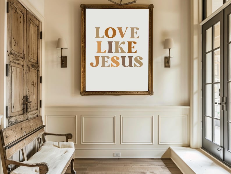 PRINTABLE Love Like Jesus, Instant Download, Christian Printable Art ...