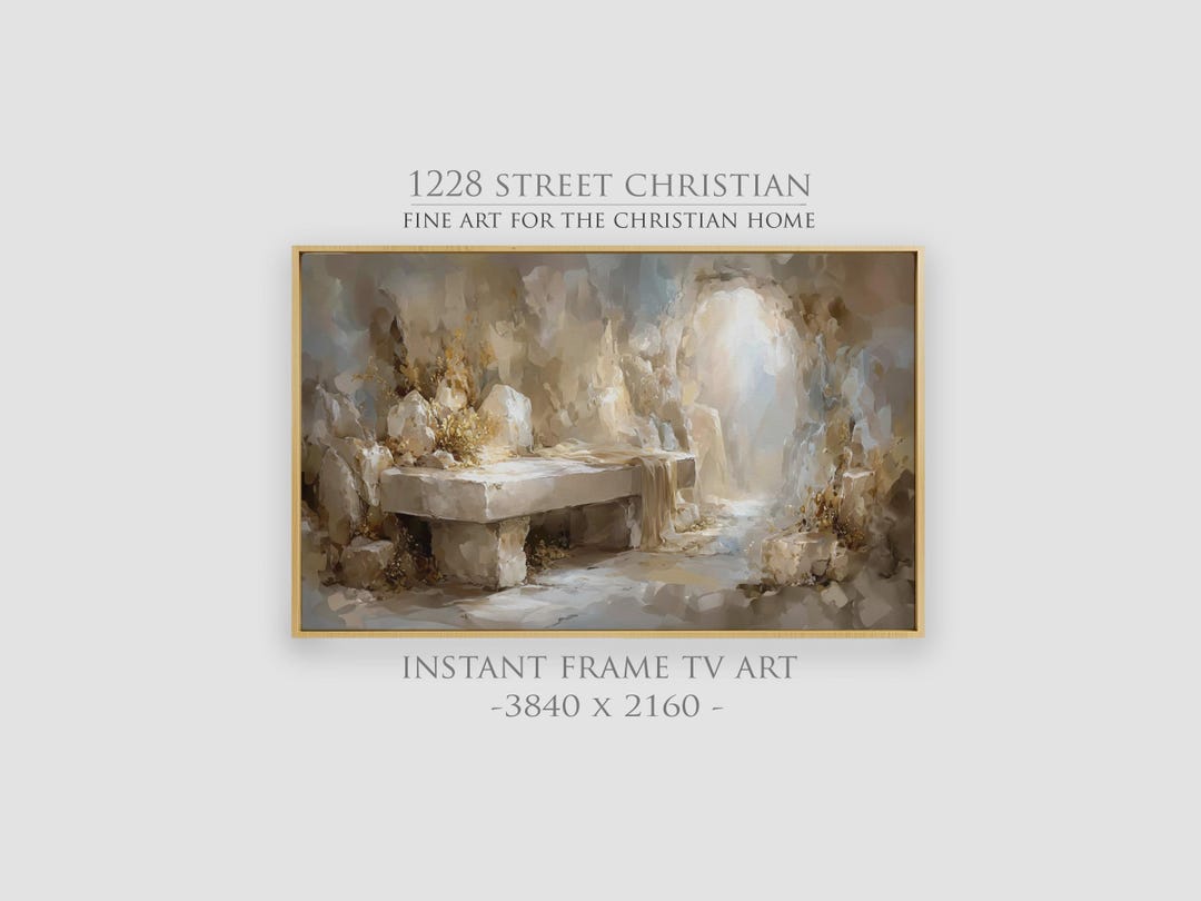 Empty Tomb Frame TV Art: Resurrection Easter Christian Digital Artwork ...