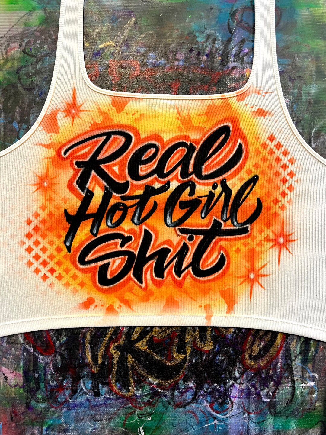 Airbrush Script Splatter Name Crop Top - Etsy
