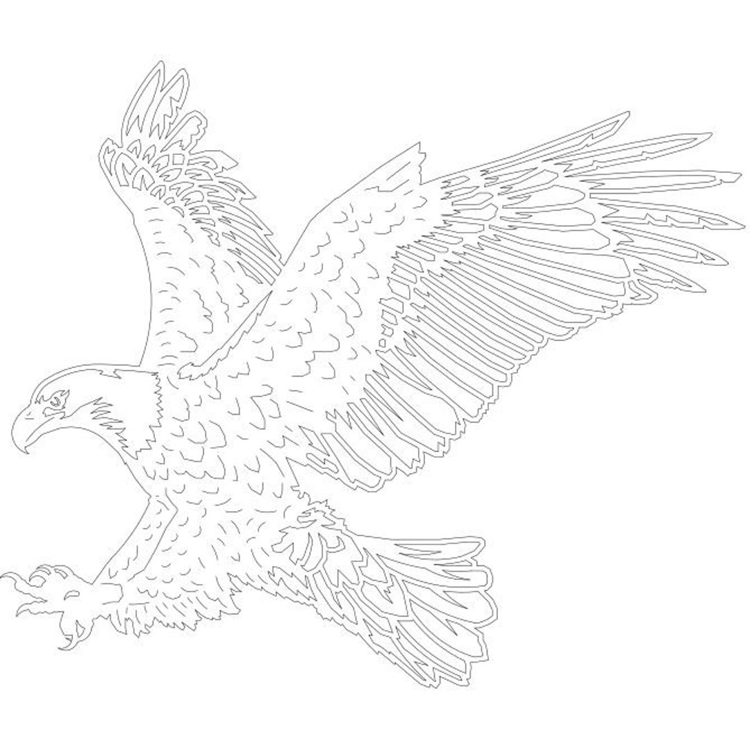 Eagle DXF and SVG File Plasma Ready to Cut - Etsy