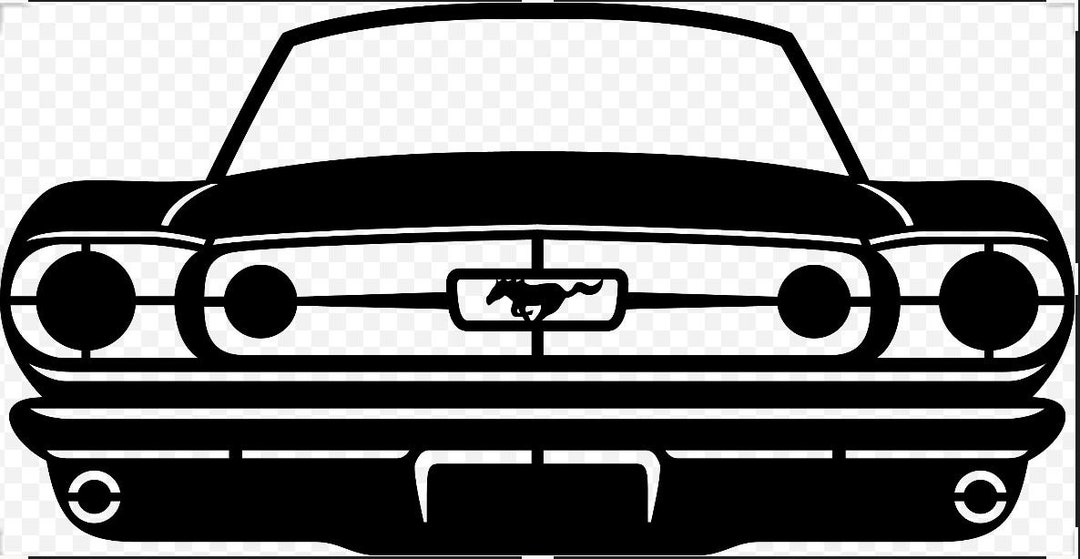 Ford Mustang Front View DXF and SVG File Ready to Cut Plasma File - Etsy