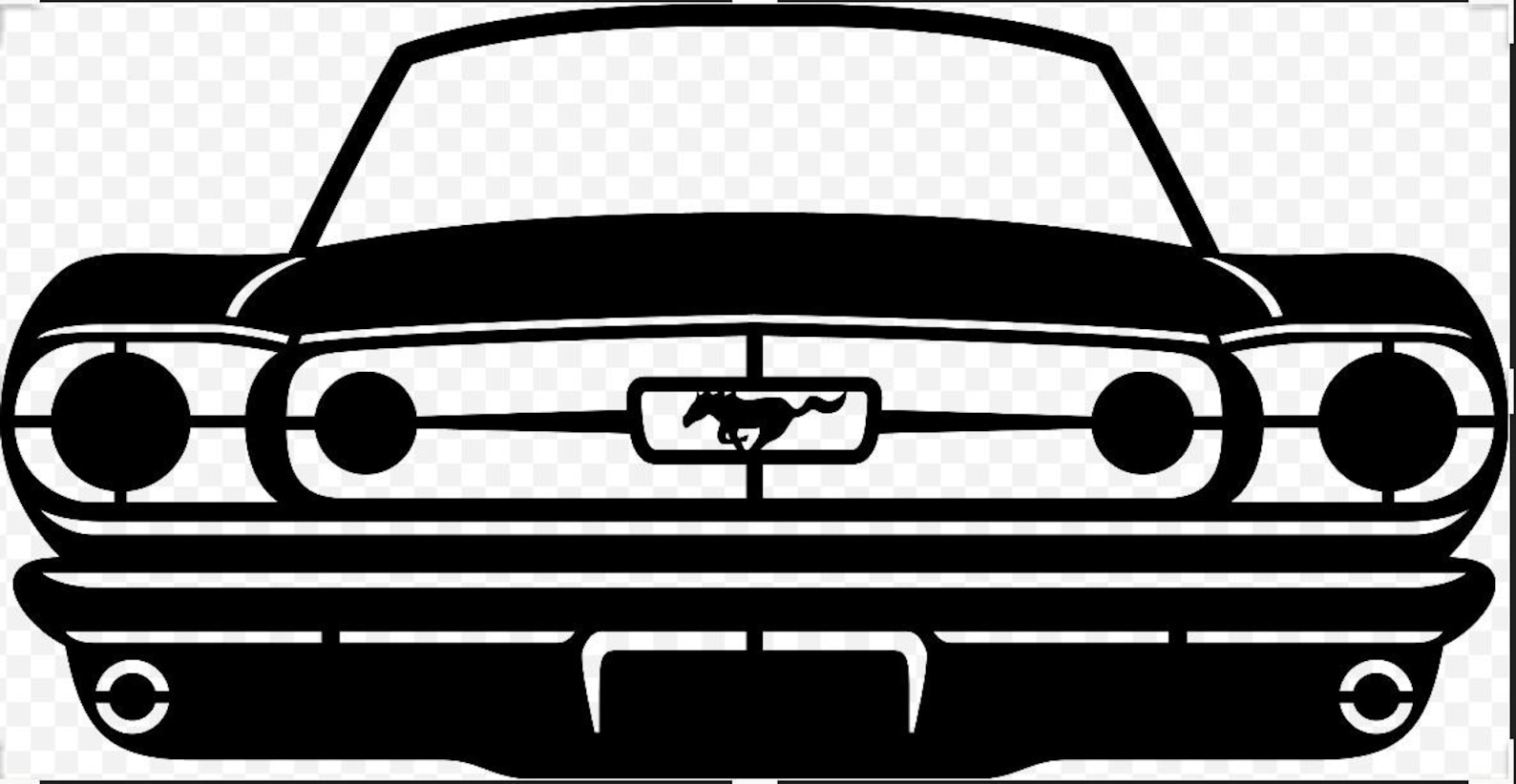 Ford Mustang Front View DXF and SVG File Ready to Cut Plasma File - Etsy