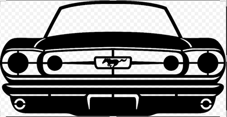 Ford Mustang Front View DXF and SVG File Ready to Cut Plasma File - Etsy