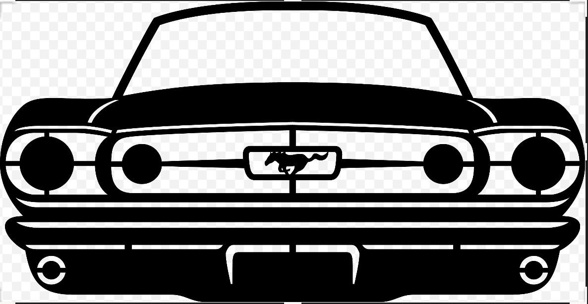 Ford Mustang Front View DXF and SVG File Ready to Cut Plasma File - Etsy