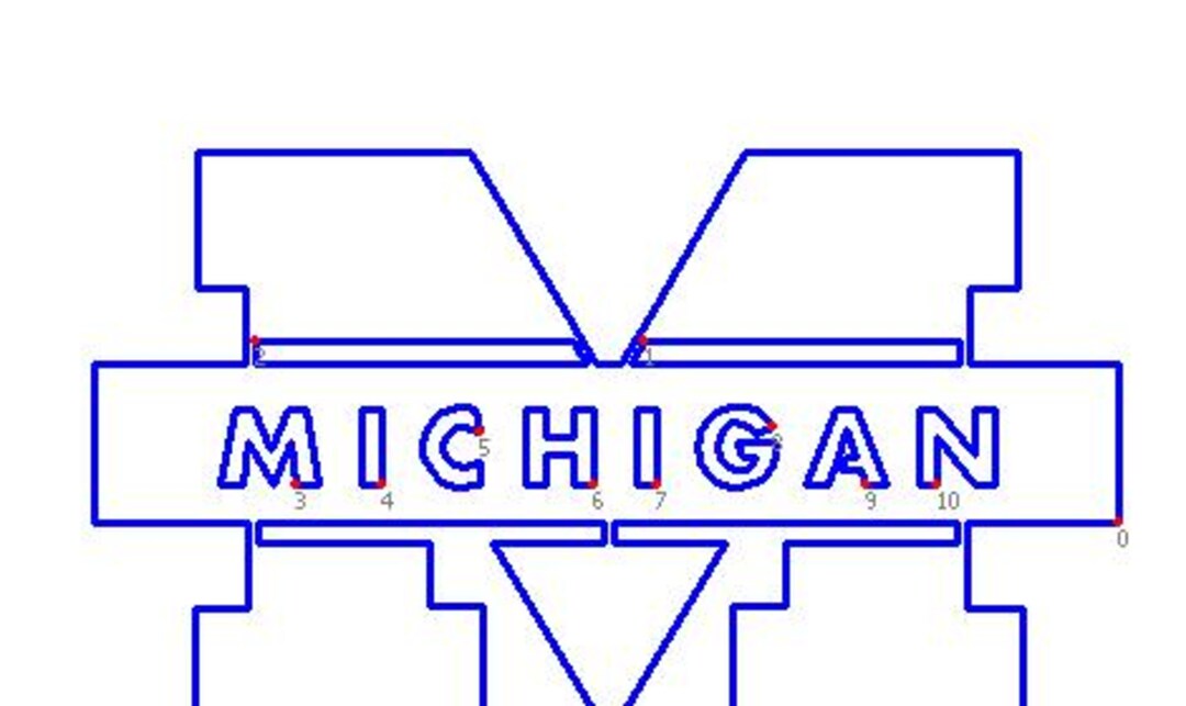 Michigan M DXF Ready to Cut File - Etsy