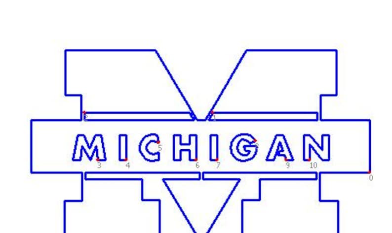 Michigan M DXF Ready to Cut File - Etsy