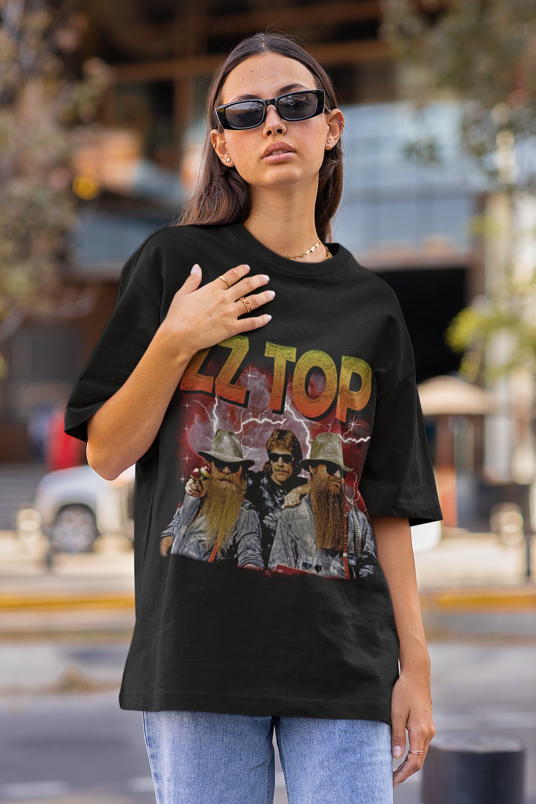 ZZ TOP, Zz Top, T-shirt, Zz Top Retro T-shirt, Zz Top Oversiezed Tee ...