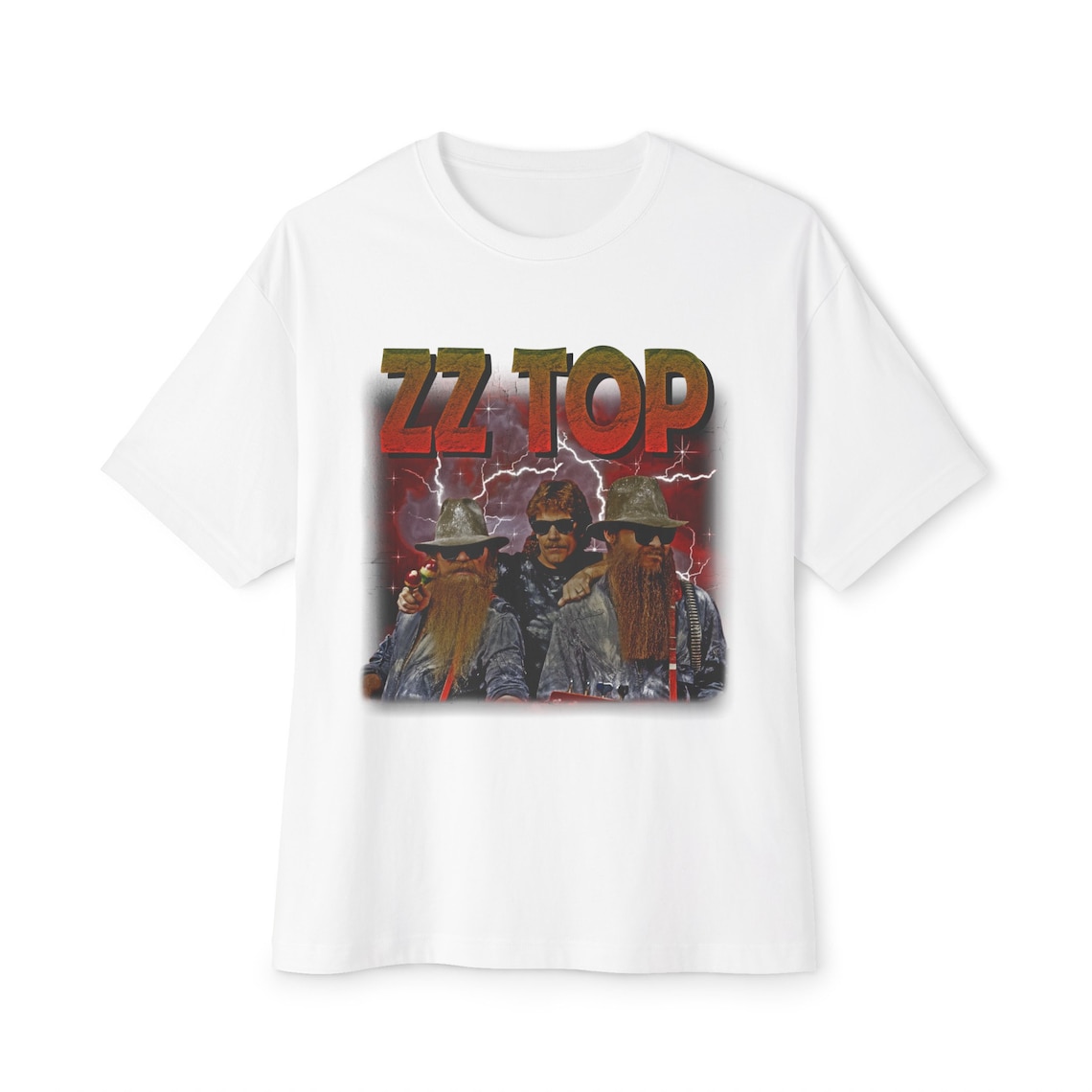 ZZ TOP, Zz Top, T-shirt, Zz Top Retro T-shirt, Zz Top Oversiezed Tee ...