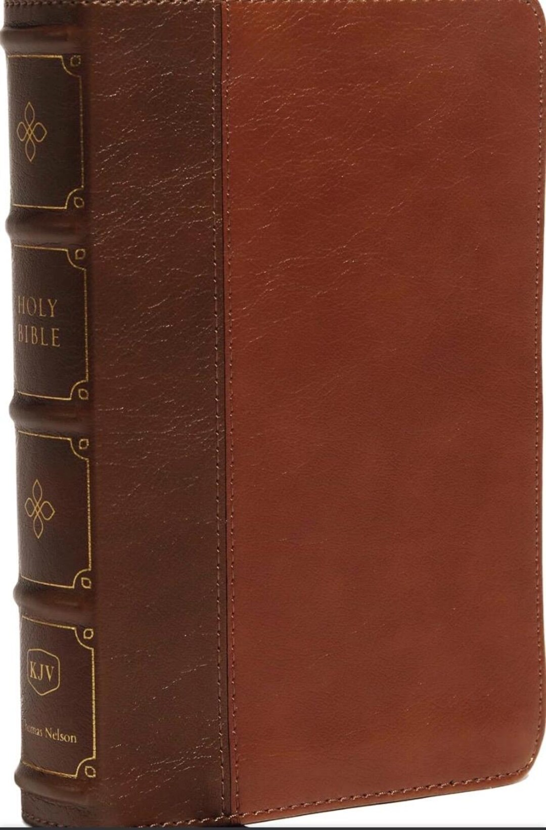 Personalized KJV Holy Bible: Compact, Brown Leathersoft, Comfort Print ...